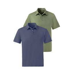 John Devin Herren Poloshirt &raquo;mit Slub-Garn Struktur&laquo; Packung, 2er-Pack, 2 Stk. aus leichter, strukturierter Baumwollqualit&auml;t - im 2er-Sparpack gr&uuml;n S 