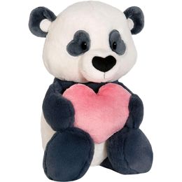 Kuscheltier Nici "Love, Panda mit Herz, 25 cm schlenkernd", schwarz, Pl&uuml;schfiguren, KinderB:13cm H:25cm L:12cm, Kuscheltier, enth&auml;lt recyceltes Material, B:13cm H:25cm L:12cm