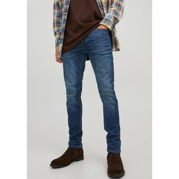 Jack & Jones Jack & Jones Herren Slim-fit-Jeans &raquo;JJIGLENN Slim-Fit mit Stretch und praktischer 5-Pocket-Form&laquo; Baumwollmischung, slim fit blau 28, L&auml;nge 32