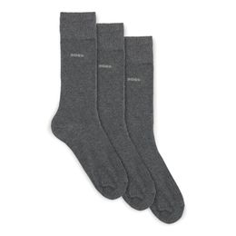 BOSS Herren BOSS Businesssocken &raquo;3P RS Uni CC&laquo; 3 Stk. tlg. mittelhoch, verst&auml;rkte Zehen- und Fersenpartie grau 43-46