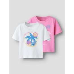 name it M&auml;dchen Kurzarmshirt &raquo;NMFJASSA 2P SS NREG TOP PB&laquo; Packung, 2 Stk. wei&szlig; 116