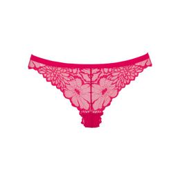 Lascana Damen Lascana String aus floraler Spitze, elastisches Material, unifarbenes Design blau 44/46
