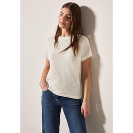 Cecil Damen T-Shirt in luftiger Strick-Optik wei&szlig; S (38)