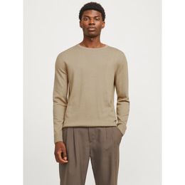 Jack & Jones Jack & Jones Herren Rundhalspullover &raquo;JJEEMIL KNIT CREW NECK NOOS&laquo; Baumwollmischung, regular fit braun XXL