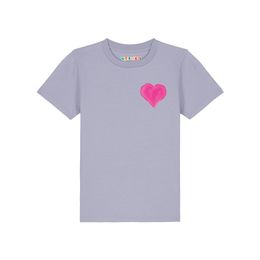 Watabout.kids T-Shirt 'Pink Heart' Jungen Gr&ouml;&szlig;e 128 taubenblau / pink