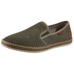 Rieker Herren Espadrille mit luftdurchl&auml;ssiger Perforation gr&uuml;n 46