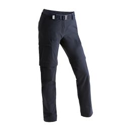 Maier Sports Damen Funktionshose &raquo;Inara slim zip&laquo; Damen Wanderhose, zipp-off Outdoor-Hose, 4 Taschen, Slim Fit blau 38, Normalgr&ouml;&szlig;en