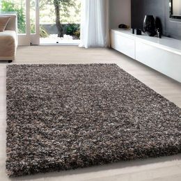 Ayyildiz Teppiche Hochflor-Teppich &raquo;Enjoy Shaggy&laquo; rechteckig 50 mm H&ouml;he auch als L&auml;ufer, Shaggy, Langflor, meliert, Wohnzimmer grau Kunstfaser