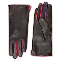 mywalit Fingerhandschuhe Damen Gr&ouml;&szlig;e M lila / hellpink / rot / schwarz