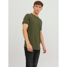 Jack & Jones Jack & Jones Herren Rundhalsshirt &raquo;JJEBASHER TEE O-NECK SS NOOS&laquo; mit Rundhalsausschnitt gr&uuml;n XL