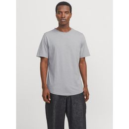 Jack & Jones Jack & Jones Herren Rundhalsshirt &raquo;JJEBASHER TEE O-NECK SS NOOS&laquo; mit Rundhalsausschnitt grau M