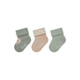 Sterntaler Socken 'B&auml;r' Jungen Gr&ouml;&szlig;e 16 camel / gr&uuml;n