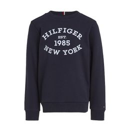 Tommy Hilfiger Herren Sweatshirt &raquo;MONOTYPE FLOCK REG SWEATSHIRT&laquo;, Baby bis 2 Jahre; mit Frontprint; Rundhals, Langarm blau 80