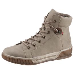 Rieker Damen Schn&uuml;rboots mit herausnehmbarer SoftFoam-Einlegesohle grau 42