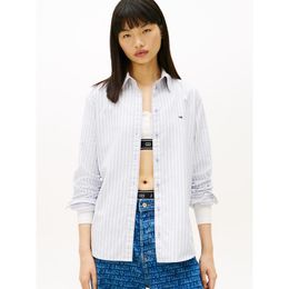Tommy Jeans Damen Hemdbluse &raquo;TJW REG OXFORD SHIRT&laquo; mit Logostickerei, abgerundeter Saum XXS (32)