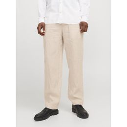 Jack & Jones Jack & Jones Herren Chinohose &raquo;JPSTKARL LAWRENCE LINEN CHINO SN&laquo; Leinen, locker geschnitten beige S, N-Gr
