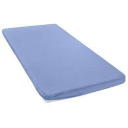 Spannbettlaken OTTO HOME "Topper Basic, in Gr. 90x200, 140x200 oder 180x200 cm", hellblau, B:180cm L:200cm, Baumwoll-Jersey, Obermaterial: 100% Baumwolle, Bettlaken, Spannbettlaken, Baumwolle, Matratzen bis 8 cm H&ouml;he, Bettlaken, Spannbetttuch, Laken