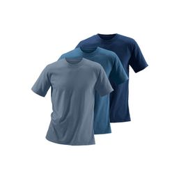 H.I.S. H.I.S Herren T-Shirt &raquo;, Unterziehshirt&laquo; Packung, 3er-Pack, unifarben, Rundhalsausschnitt, aus Baumwolle blau 4/S
