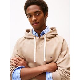 Tommy Hilfiger Herren Hoodie &raquo;ESS SEASONAL FLEECE HOODY mit Kapuze und K&auml;ngurutasche&laquo;, unifarben, casual, regular fit, Baumwollmix, Kapuze beige S
