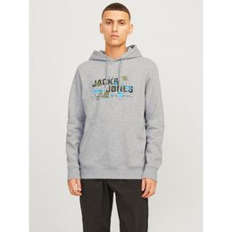 Jack & Jones Jack & Jones Herren Kapuzensweatshirt &raquo;JCOOUTDOOR LOGO SWEAT HOOD SN&laquo; grau S
