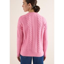 Cecil Damen Strickpullover mit Turtle Neck, Zopfmuster XXL (46)