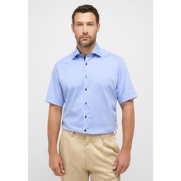 Eterna Herren Kurzarmhemd &raquo;MODERN FIT&laquo; NON IRON (b&uuml;gelfrei) blau 38, Normalgr&ouml;&szlig;en