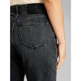 Calvin Klein Jeans Damen Straight-Jeans &raquo;HIGH RISE STRAIGHT&laquo; in schwarzer Waschung schwarz 28, L&auml;nge 30
