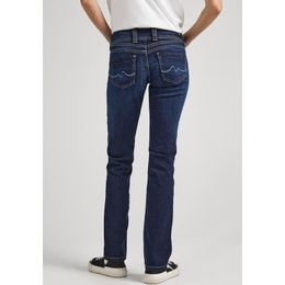 Pepe Jeans Damen Straight-Jeans &raquo;GEN&laquo; in Baumwoll-Qualt&auml;t mit geradem Bein und Doppel-Knopf-Bund blau 27, L&auml;nge 34