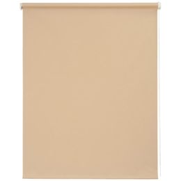 SUNLINES Seitenzugrollo &raquo;Uni&laquo; verdunkelnd energiesparend mit Bohren 1 St&uuml;ck beige Polyester