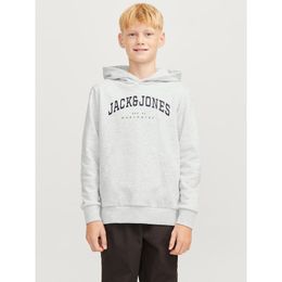 Jack & Jones Jack & Jones Junior Jungen Kapuzensweatshirt &raquo;JJECALEB VARSITY SWEAT HOOD NOOS JNR&laquo; wei&szlig; 140