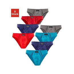 Le Jogger Herren Le Jogger Slip &raquo;Minislip&laquo; Packung, 8 Stk., knappe Form, sch&ouml;ne Farben mit kontrastfarbenen Pipings bunt 3, 8 Stk.