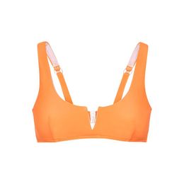 Lscn By Lascana Damen LSCN by LASCANA Bustier-Bikini-Top &raquo;Gina&laquo; mit V-Ausschnitt vorne orange 36, Cup C