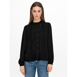 Jacqueline de Yong Jdy Damen JDY R&uuml;schenbluse &raquo;JDYELLIS L/S LACE SHIRT WVN NOOS&laquo; schwarz 38