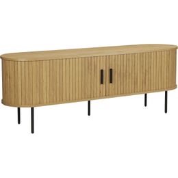 M&ouml;bilia Lowboard M&Ouml;BILIA, schwarz (natur, schwarz), B:150cm H:55cm T:40cm, Melamin, Metall, Sideboards, Lowboard, 2 Schiebet&uuml;ren
