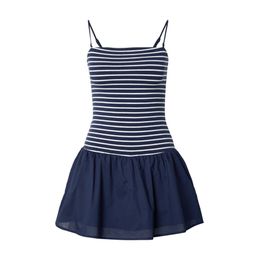 Hollister Kleid Damen Gr&ouml;&szlig;e 40 navy / wei&szlig; Winterkleid