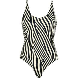 Naturana Damen Badeanzug &raquo;Riviera&laquo; Zebra-Print, Rundhalsausschnitt, gemustert, bequem 44, Cup D