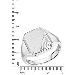 Firetti Herren Fingerring &raquo;Schmuck Geschenk Silber 925 Herrenring Silberring Siegelring&laquo; mit Zirkonia (synth.) silber