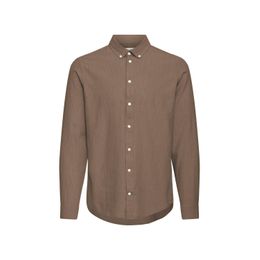 Langarmhemd Casual Friday "Langarmhemd CFAnton", Herren, Gr. L, N-Gr, gr&uuml;n (cub), Obermaterial: 55% Leinen LI. 45% Baumwolle CO., Hemden
