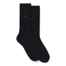 BOSS Herren BOSS Businesssocken &raquo;2P RS Bamboo 1027&laquo; Packung, 2 Stk. tlg. mit Strickb&uuml;ndchen schwarz 43-46