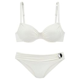 JETTE Damen JETTE B&uuml;gel-Bikini mit Zier-Accessoire wei&szlig; 38, Cup E