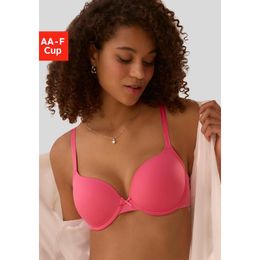 Lascana Damen Lascana Schalen-BH &raquo;Ela - perfect basic&laquo; mit B&uuml;gel aus seidiger Microfaser pink 80, Cup C
