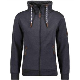 Sweatjacke Ragman, Herren, Gr. 6XL6264, grau (anthrazit), 65% Baumwolle 35% Polyester, regular fit, Sweatjacken Sweatjacke