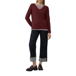 s.Oliver Damen s.Oliver Strickpullover mit V-Ausschnitt rot 38
