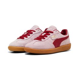 Sneaker Puma "PALERMO", Damen, Gr. 43, rosa (rose mauve, schwarz crimson), Leder, mehrfarbig, Schuhe Sneaker, aus Leder, mit Synthetik-Innenmaterial, mit Schn&uuml;rverschluss