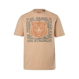 Men Plus T-Shirt Herren Gr&ouml;&szlig;e L dunkelbeige / braun / schwarz