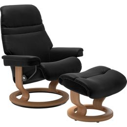 Relaxsessel stressless "Sunrise", schwarz (schwarz paloma), B:79cm H:103cm T:73cm, Leder BATICK: BATICK ist ein leicht korrigiertes, durchgef&auml;rbtes und genarbtes M&ouml;belleder, bei dem die meisten Unebenheiten und Spuren in der Regel entfernt wurden.;Leder PALOMA: PALOMA ist ein durchgef&auml;rbtes Semianilin-M&ouml;belleder mit nat&uuml;rlicher Narbung.;ROHLEDER Stoff Q2 FARON: Ein fester zuverl&auml;ssiger Boucl&eacute; mit 