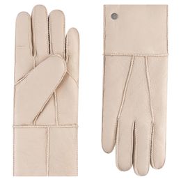 Roeckl Lederhandschuhe 'ELSFJORD' Damen Gr&ouml;&szlig;e M creme / champagner / sand / hellbeige