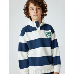 KOTON Sweatshirt Jungen Gr&ouml;&szlig;e 116/122 ecru / navy / dunkelgr&uuml;n