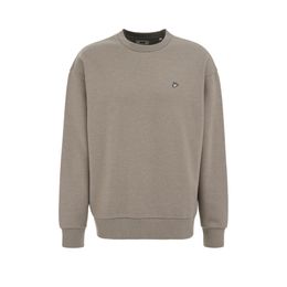 WE Fashion Sweatshirt Herren Gr&ouml;&szlig;e S taupe / schwarz / wei&szlig;