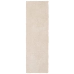 Hochflor-L&auml;ufer OTTO HOME "Microfaser Teppich Magong, besonders weich, sehr feiner Flor" Gr. 12, beige (natur), B:80cm H:25mm L:250cm, Kunstfaser, Teppiche, uni Teppiche, Wohnzimmer, Schlafzimmer, Kinderzimmer, Flur, Br&uuml;cke